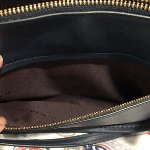 Coach | Bags | Coach Navy Purse With Gold Rivets | Poshmark